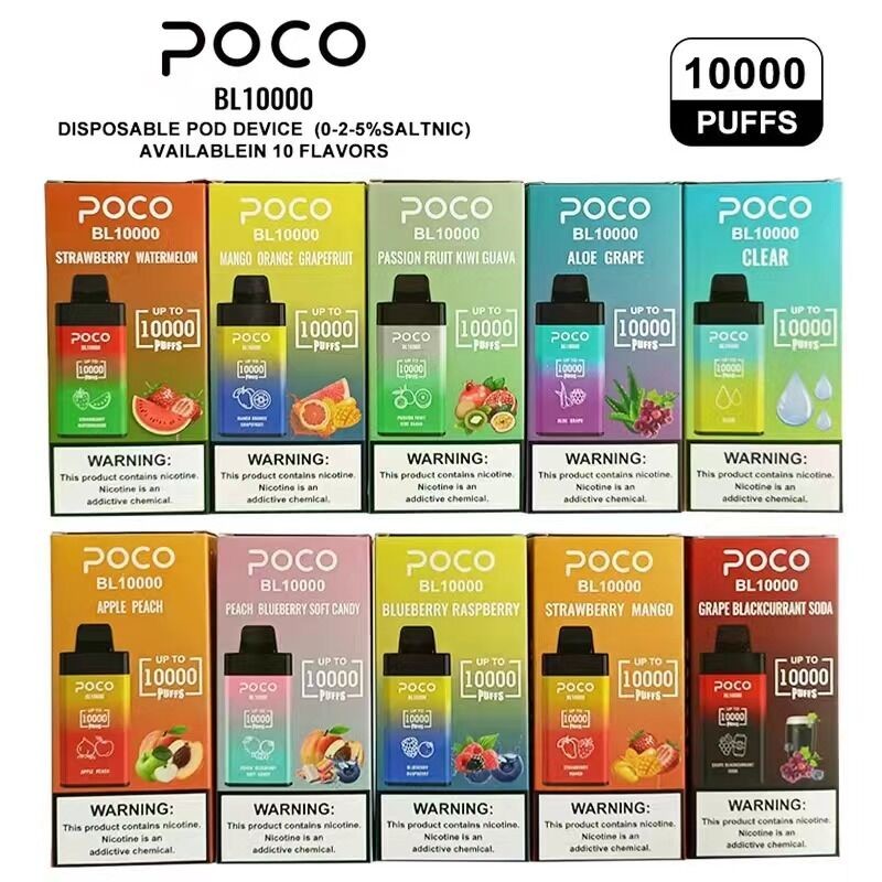 POCO BL10000 Big Puff, vorgefüllter Einweg-Vaporizer, 20 ml, 5 % NIC ...